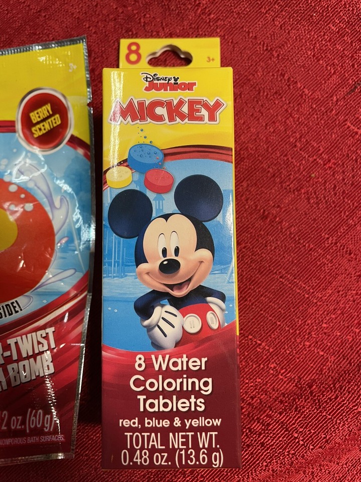 Set Of 2 Mickey Mouse Both Bomb & Bathtub Fizzies Kids Bath Bomb Set | eBay
