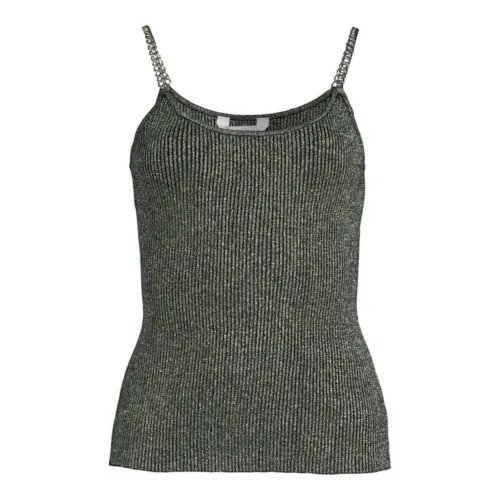 No Boundaries Juniors Chain Strap Tank Top Silver Shimmer Size XS 1 | eBay