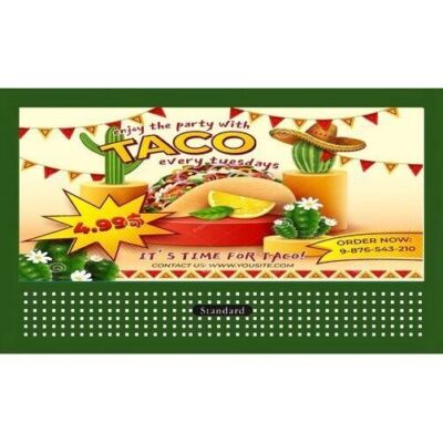 HO 1 1/2" x 3" BILLBOARD SIGN GLOSSY INSERT TACO | eBay