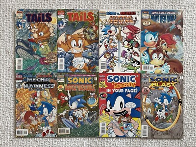 SONIC THE HEDGEHOG Comic Lot - Tails #1 #2, Triple Trouble, Mecha ...