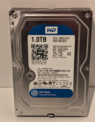 Western Digital WD Blue WD10EZEX 1 TB 3.5" SATA Desktop Hard Drive HDD ...