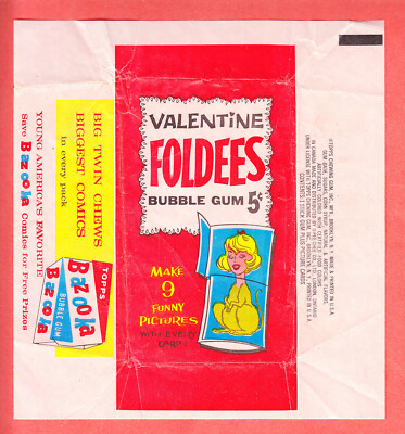 1963 TOPPS VALENTINE FOLDEES 5 CENT WRAPPER NM | eBay