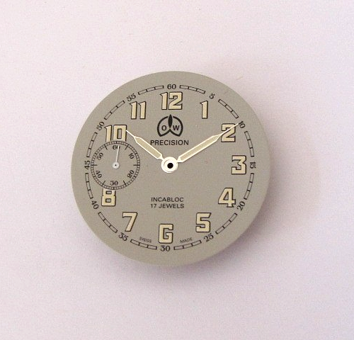 O & W PRECISION, dial and hands for ETA 6497 movement. NEW OLD STOCK ...