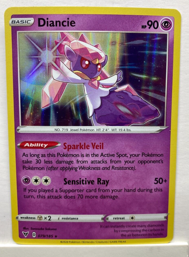Diancie - 079/185 - Holo Rare - Vivid Voltage - Pokemon Card Nintendo ...
