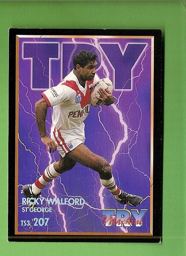 1994 Series 2 RUGBY LEAGUE CARD #207 RICKY WALFORD ST. GEORGE DRAGONS ...