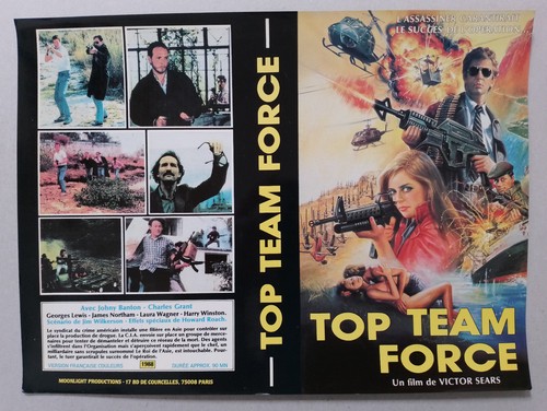 JAQUETTE VHS - TOP TEAM FORCE - VHS SLEEVE - VICTOR SEARS - LAURA ...