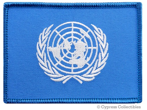 UNITED NATIONS FLAG PATCH ANTI-WAR UN PEACEKEEPING MISSION embroidered iron-on | eBay