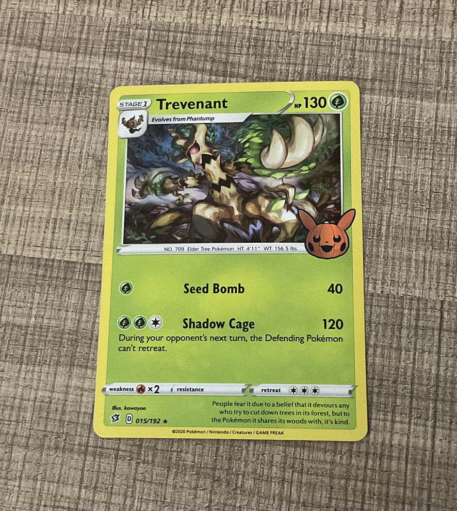 Trevenant Pokémon Halloween 2020 Stage 1 (plus 3 more Holo cards) Nr Mt ...