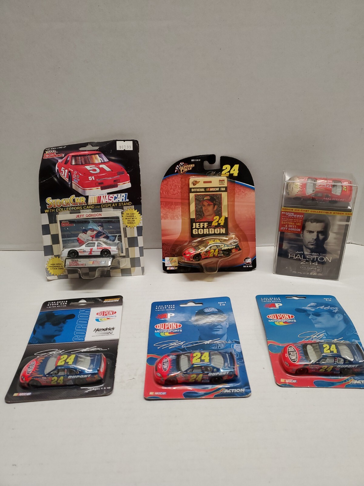 Lot of 6 Jeff Gordon #24 DuPont HALSTON Baby Ruth #1 Diecast Cars ...