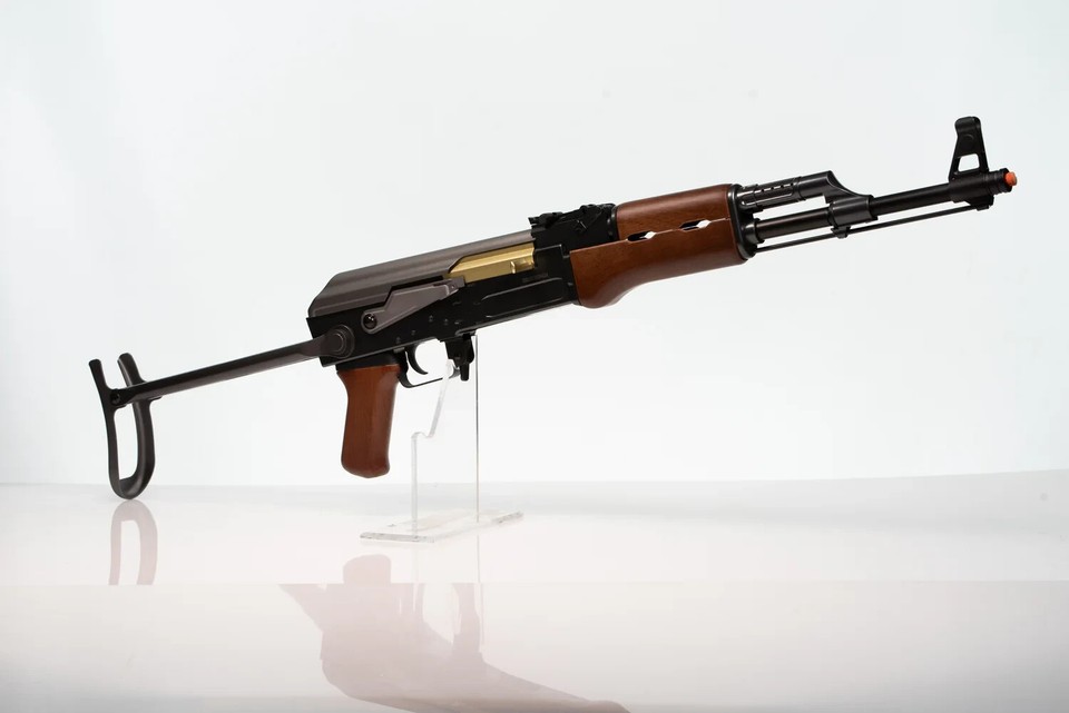 AK-47 Metal w/ Folding Stock Fake Rifle Cosplay Prop - Premium Two-Tone ...