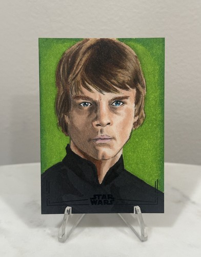 2024 Topps Star Wars Luke Skywalker BLACK FOIL SKETCH CARD 1/1 Jason ...