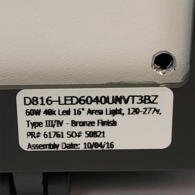 Deco Digital Lighting D816-LED 16 inch Area Light 100 Up to 277 Volts ...