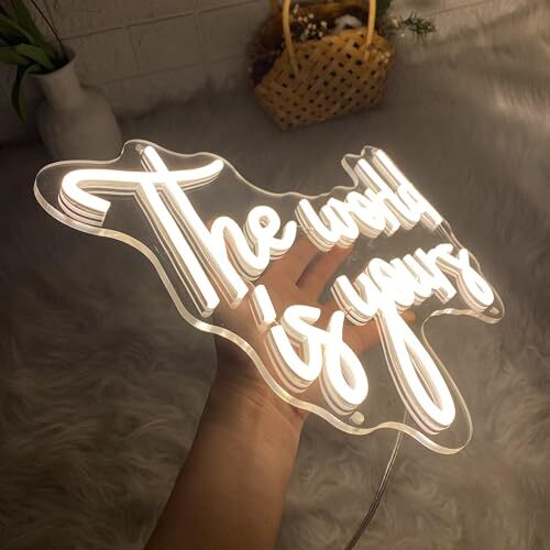 neon sign The world is yours | eBay