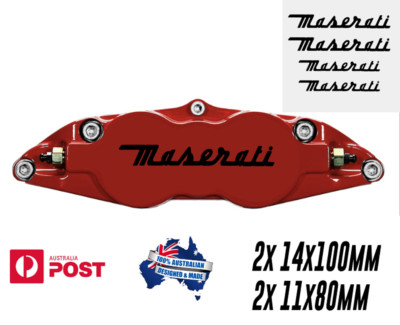 4x Maserati Premium Brake Caliper Sticker Decal BLACK | eBay
