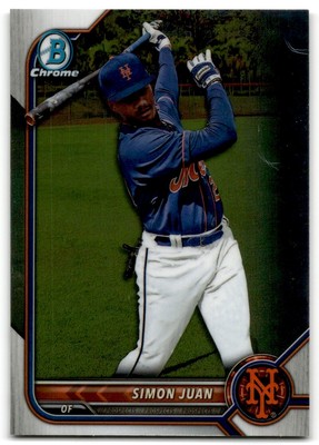 2022 Bowman Draft Baseball Chrome Simon Juan Rookie New York Mets #BDC ...