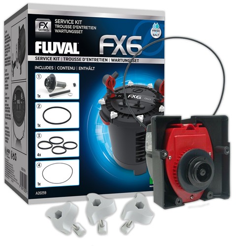 Fluval FX5 FX6 Service Kit Spares Impeller Motor Head Sealing Rings ...