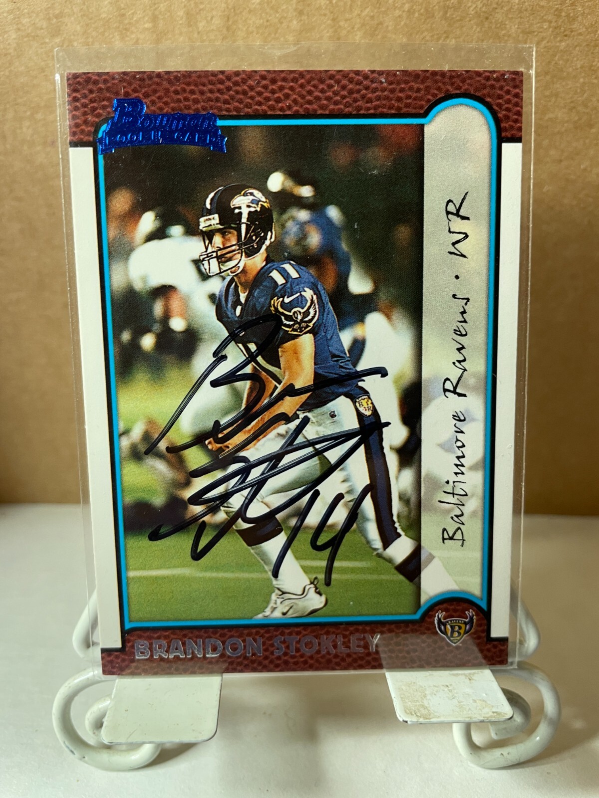 1999 Bowman Brandon Stokley Baltimore Ravens #185 Rookie AUTOGRAPHED | eBay