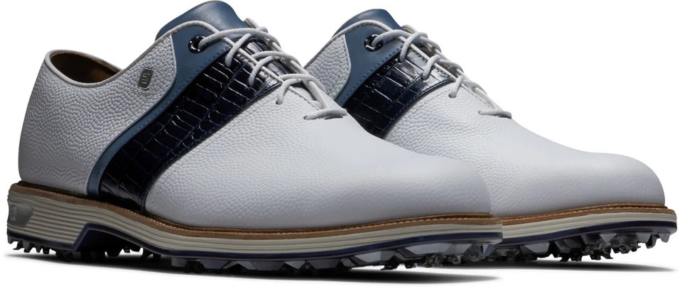 FootJoy Dryjoys Premiere Series Packard Golf Shoes - White/Navy 54269 ...