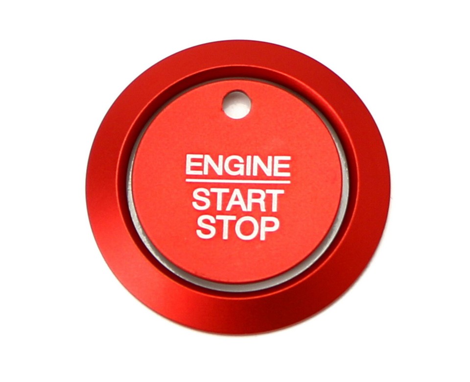 Red Keyless Engine Push Start Button & Surrounding Ring For Ford F-150 ...