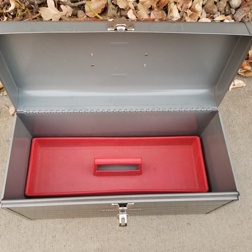 Vintage Gray Craftsman Metal Tool Box 18x8x9 Toolbox Classic | eBay