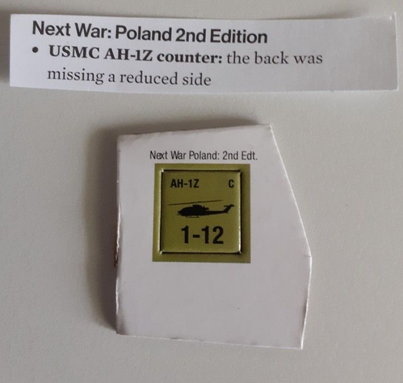 Next War: Poland GMT Game Errata Counter | eBay.de