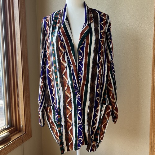 Vintage 90s City Chic Women’s Blazer Jacket Colorful Pop Art To Wear ...