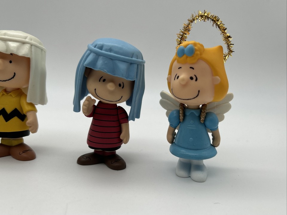 PEANUTS Mini Figure Set Christmas Play Stage Charlie Brown Nativity | eBay