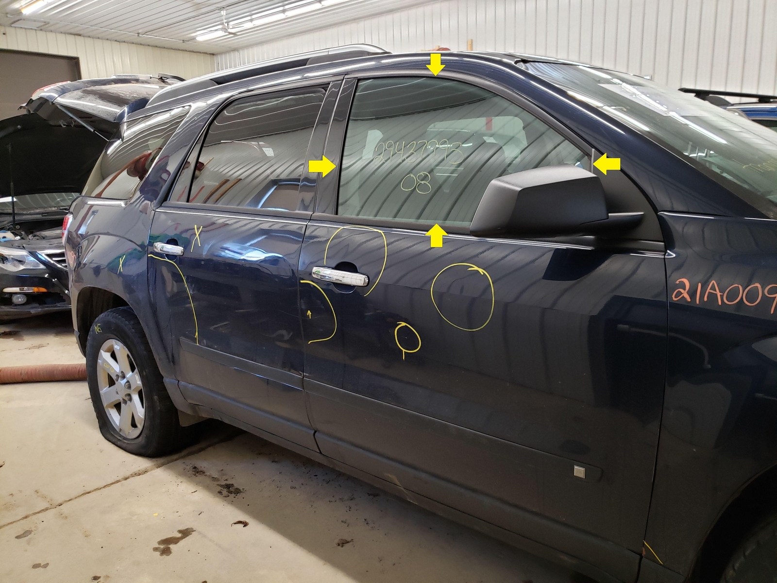 07-10 SATURN OUTLOOK PASSENGER RIGHT FRONT DOOR TINTED WINDOW GLASS ...