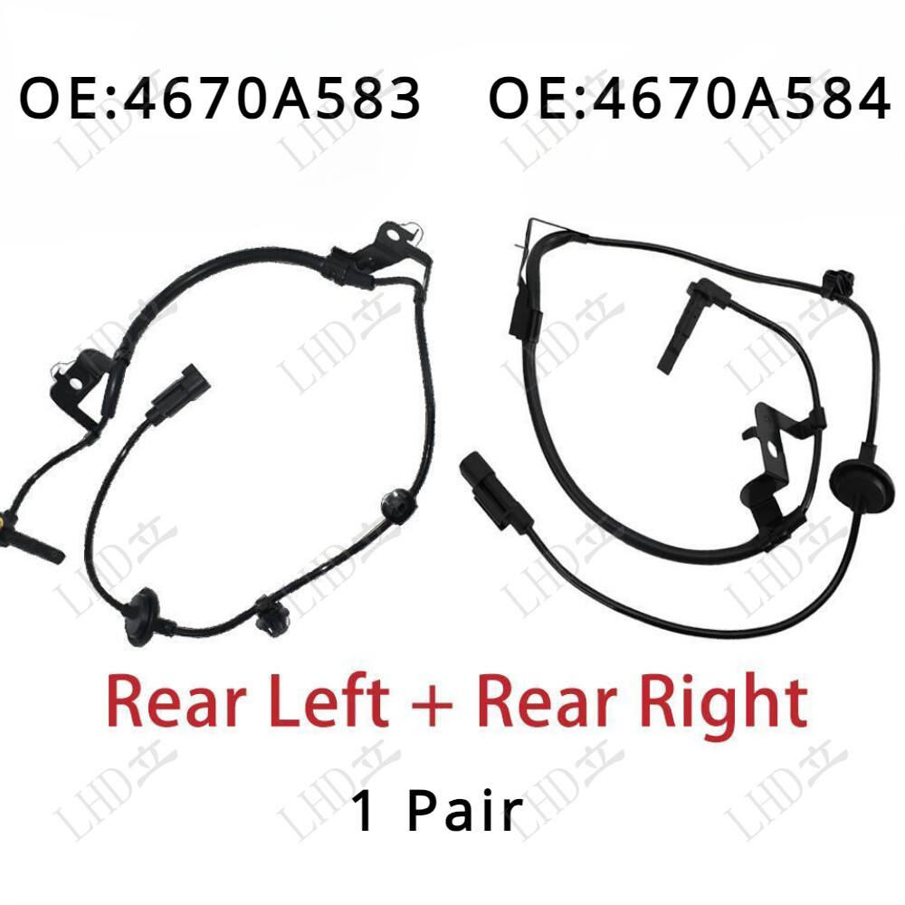 1 Pair Rear ABS Wheel Speed Sensor 4670A583 4670A584 For Mitsubishi ...