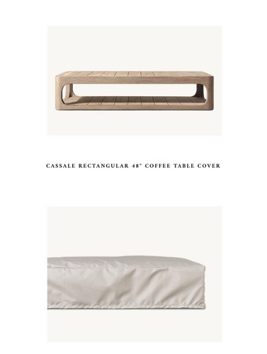 RH Restoration Hardware CASSALE RECTANGULAR 48” COFFEE TABLE Cover Sand | eBay