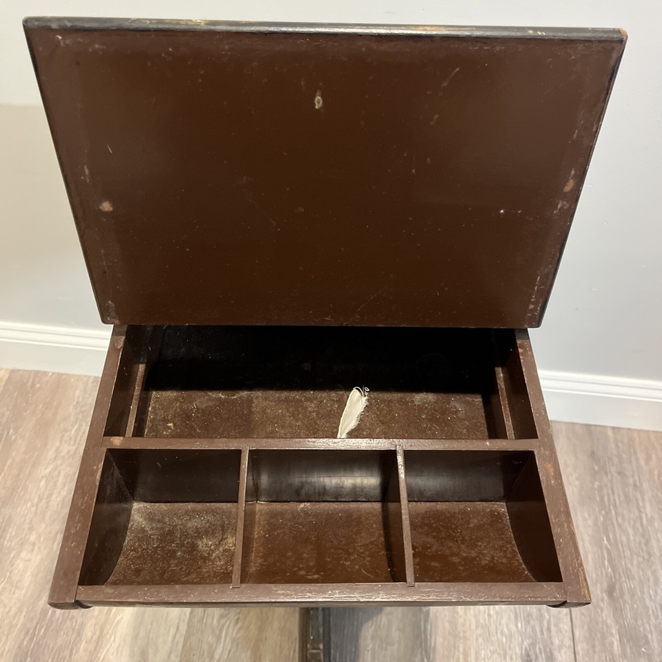 Antique Sewing Box Table | eBay