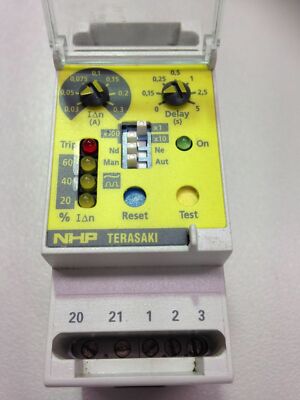 NHP Terasaki RD3AF12N Earth Leakage Relay Delta Din 2 Pole A115V 0,03 ...