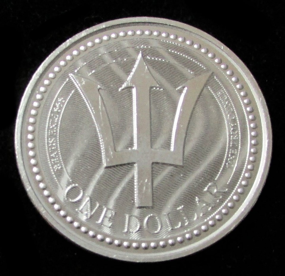 2017 SILVER BARBADOS $1 DOLLAR TRIDENT 1 OZ 999 FINE COIN | eBay