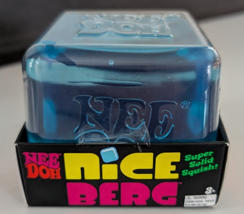 NeeDoh Nice Berg Blue XL Giant Nee Doh Niceberg Solid Squish Cube Ice ...