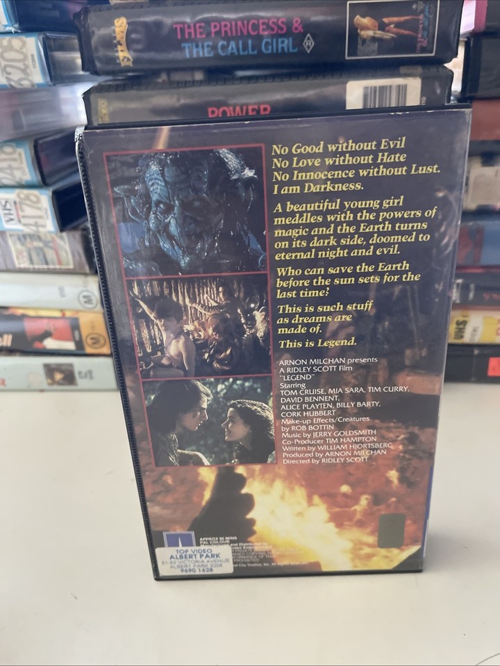 Legend VHS Tom Cruise Tim Curry Horror Vhs Big Box Thorn EMI | eBay ...