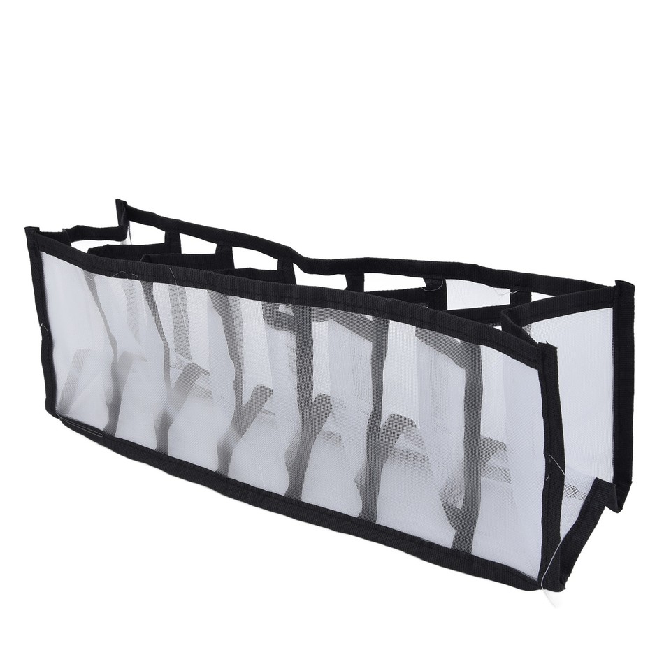 7 Cells Mesh Bras Storage Box Multi Purpose Foldable Drawer Divider For ...