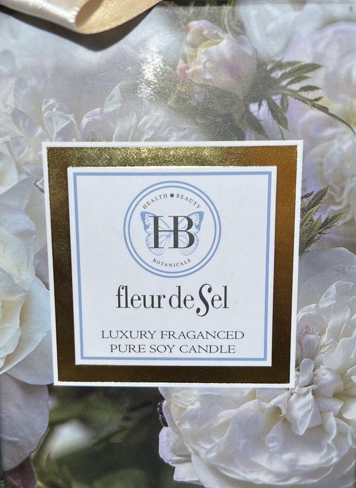 HB Health Beauty Botanicals Soy Candle Fleurde de Sel Luxury Fragrance ...