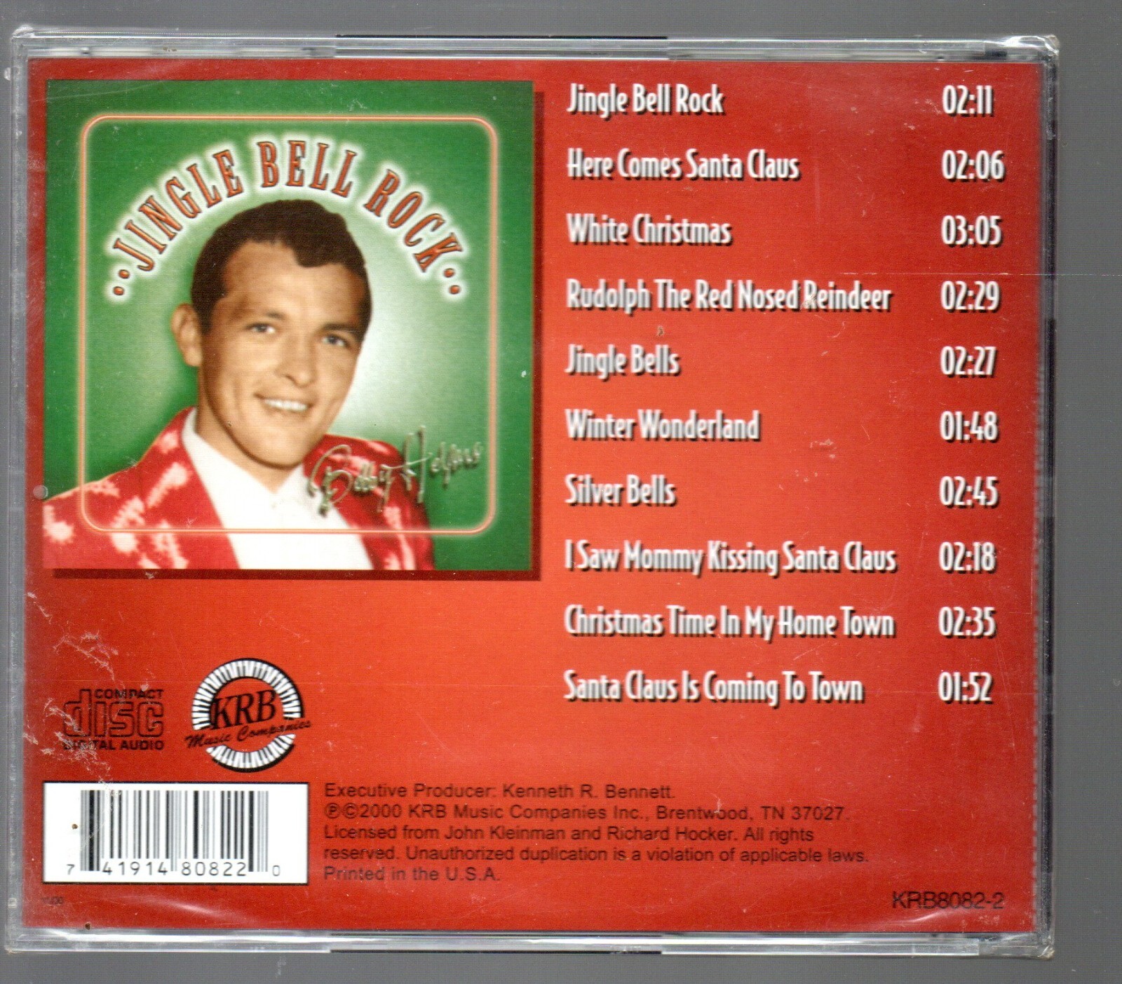 Bobby Helms Jingle Bell Rock KRB Music Krb8082-2 CD 2006 for sale ...