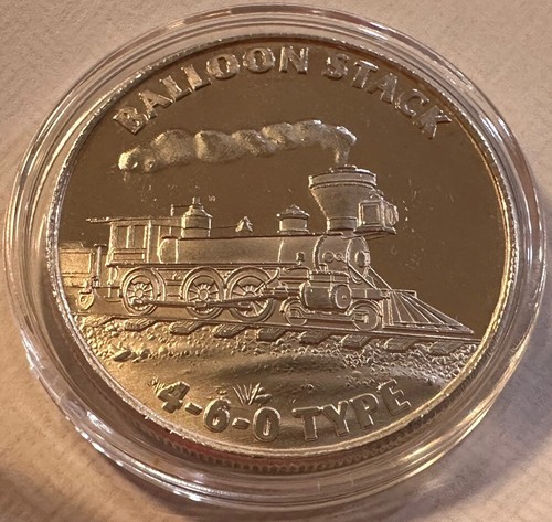 Rare SilverTowne Vintage 1 oz American Steam Train Silver Art Round ...