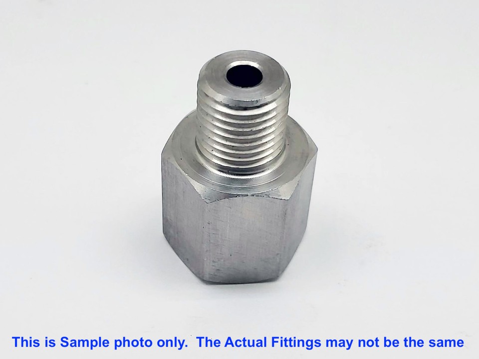 M8x1.0 Female to M10x1.0 Male Stainless Sensor Adaptor Fittings ...