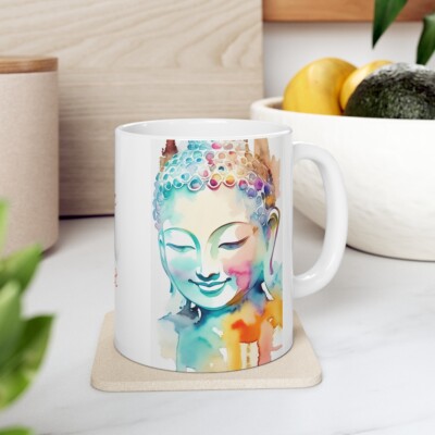 Buddha Jay Watercolor Ceramic Mug 11oz by Art Essential | eBay