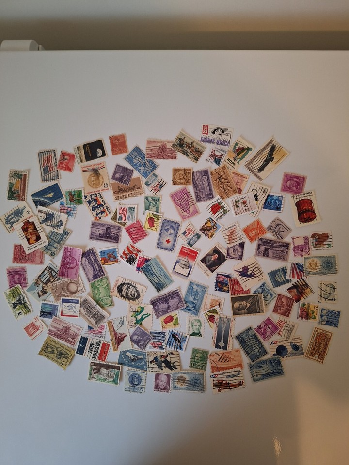 US Vintage Postage Stamps, Lot of 100+stamps from large collection ...