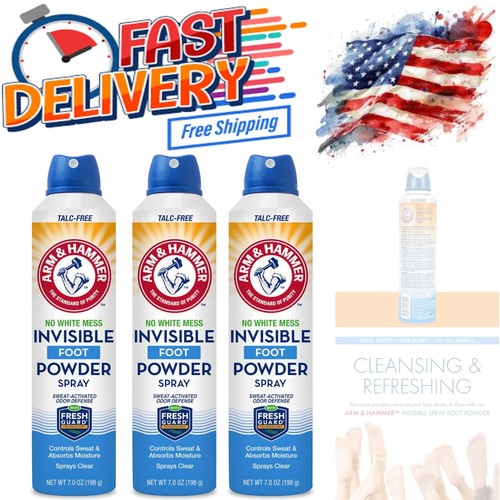 Foot Powder Spray Talc-Free Odor & Sweat Control Fresh Fragrance 7 Oz ...