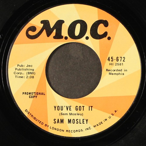 Sam Mosley: You'Ve Got It / Charlie Tuttle M. O. C.7 " Simple 45 RPM | eBay