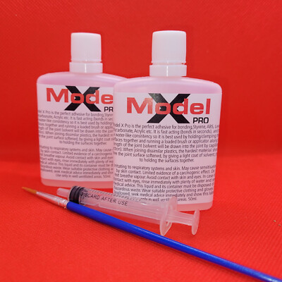 Model X Pro 100ml JUMBO KIT PLASTIC WELD Cement Glue Styrene ABS ...