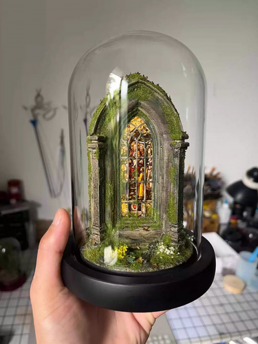 Church Ruins DIY Custom Miniature Model In Bottle New Toys Collectible ...