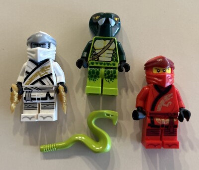 LEGO Minifigure Lot - Ninjago Legacy Ninja Kai & Zane + Spitta Green ...