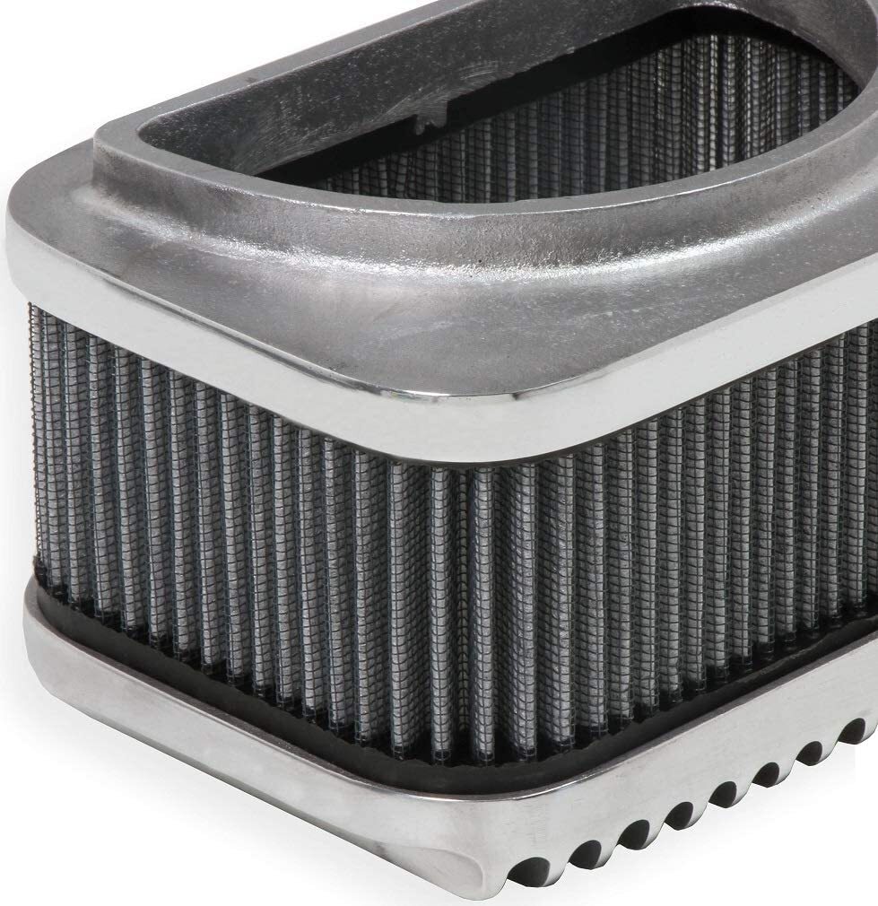 HOLLEY 3X2 AIR CLEANERS & FILTERS,POLISHED,SET OF 3,FINNED WITH S&B ...