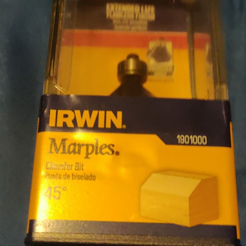 Irwin Marples 45 Degree Chamfer Router Bit, 1/4" Shank ( 1901000 ...