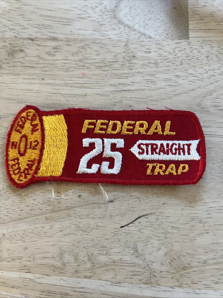 Federal 25 straight trap patch, sew on type Federal Trap shoot | eBay